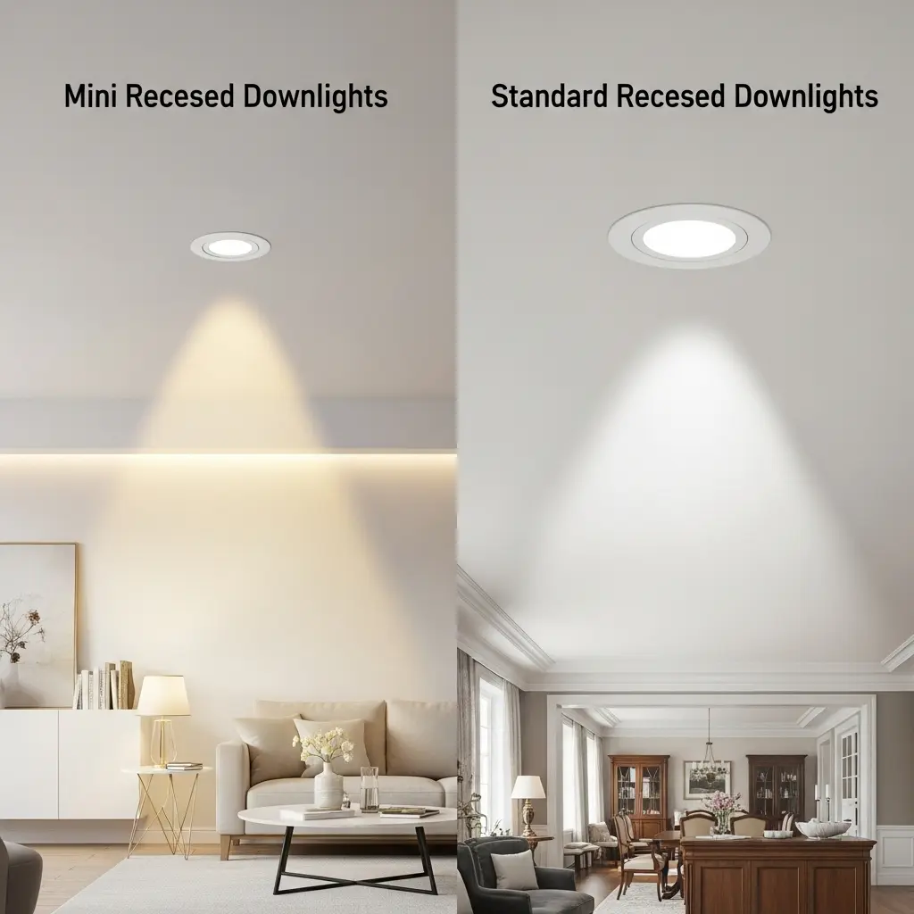 Mini vs Standard Recessed Downlights: Which Fits Your Space?